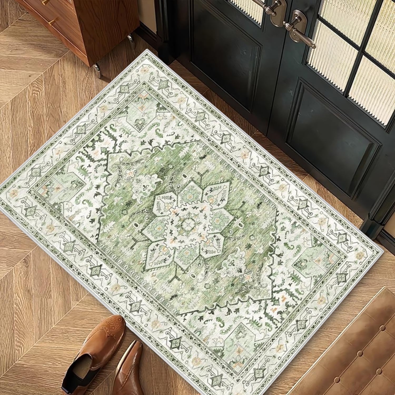 Area Rug, Yamaziot 2'x3' Washable Rug Doormat for Indoor, Vintage Boho ...