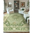 Area Rugs 10'x14' Washable Non-Slip, Floral Vintage Distress Print ...