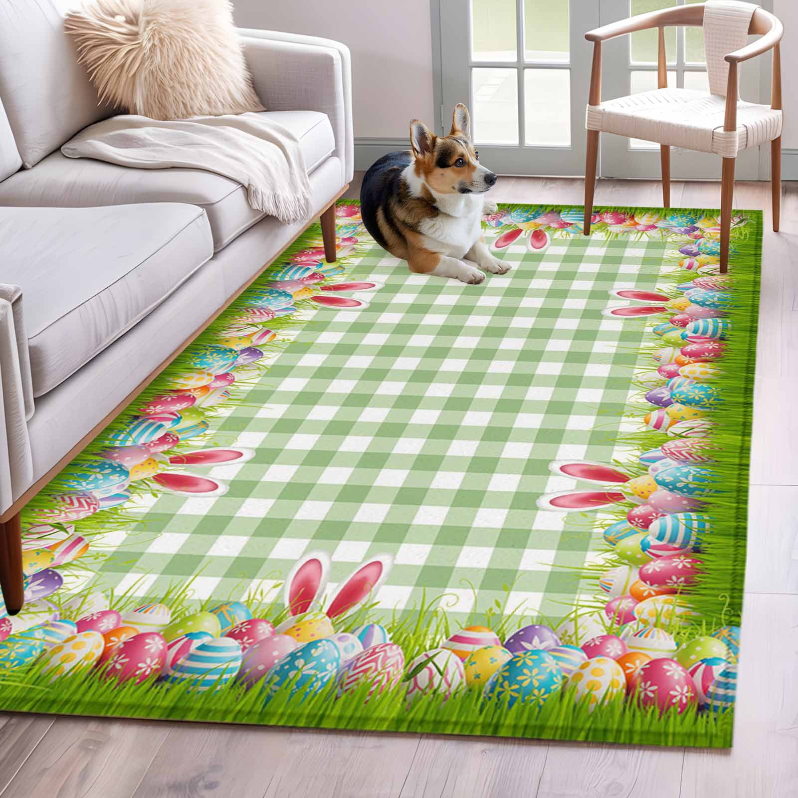 Area Rugs 2.7'x5', Easter Carpet for Living Room Bedroom Dining Room ...