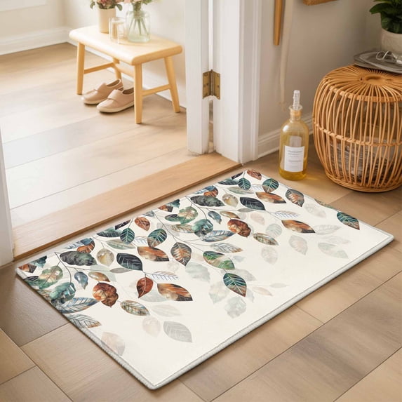 Area Rugs 2x3,Autumn Fallen Leaf Colorful Gradient Non Slip Washable ...