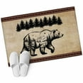 Area Rugs 2x3,Bear Forest Mountains Animal Silhouette Non Slip Washable ...