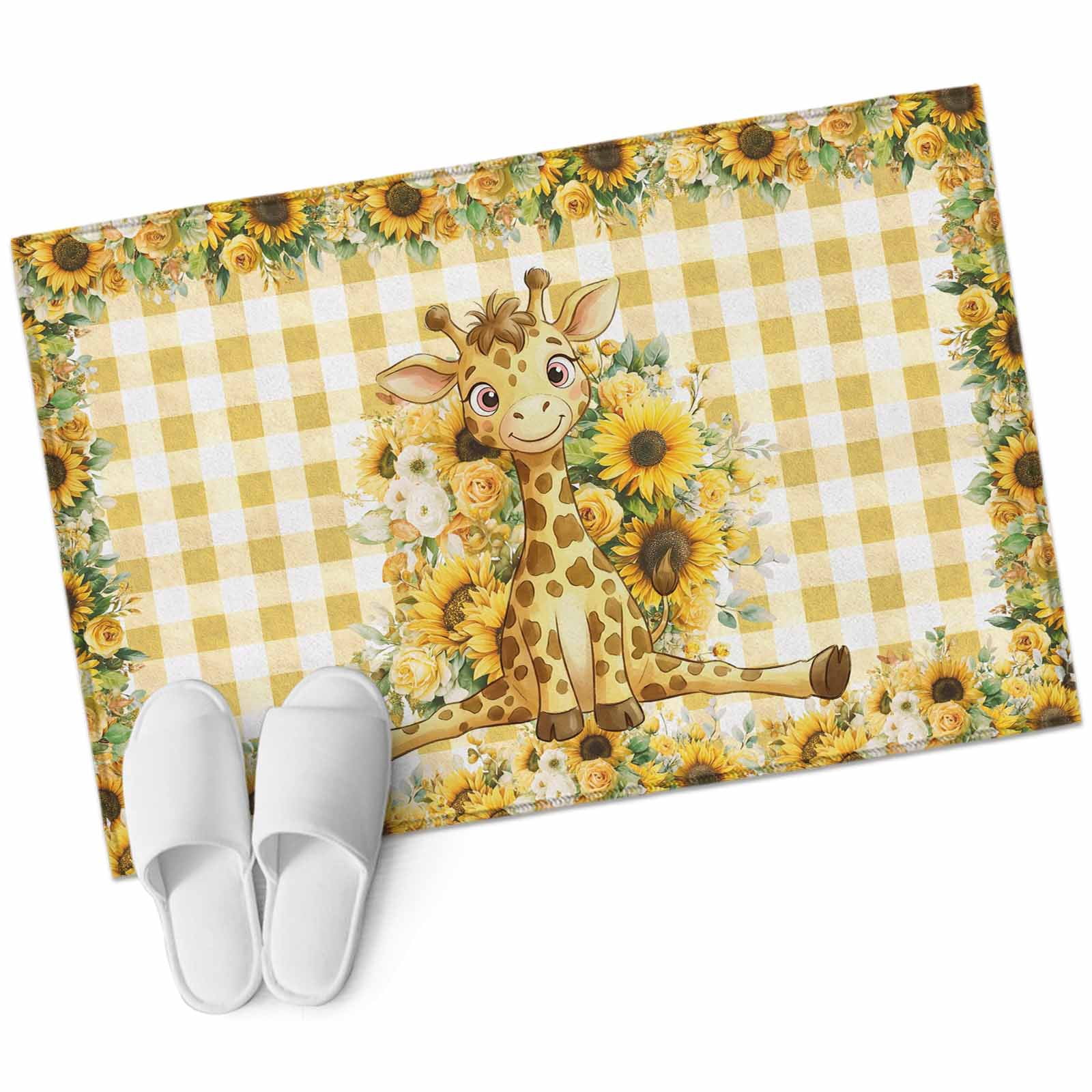 Area Rugs 2x3, Children's Day Cute Giraffe Non Slip Washable Rug Indoor ...