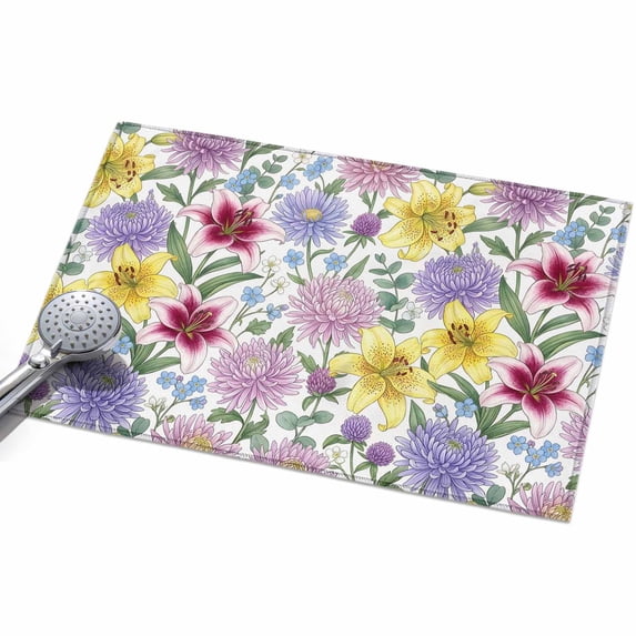 Area Rugs 2x3,Garden Spring Lily Chrysanthemum Non Slip Washable Rug ...