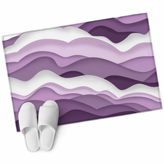 Area Rugs 2x3,Gradient Purple Sea Wave Line Non Slip Washable Rug ...