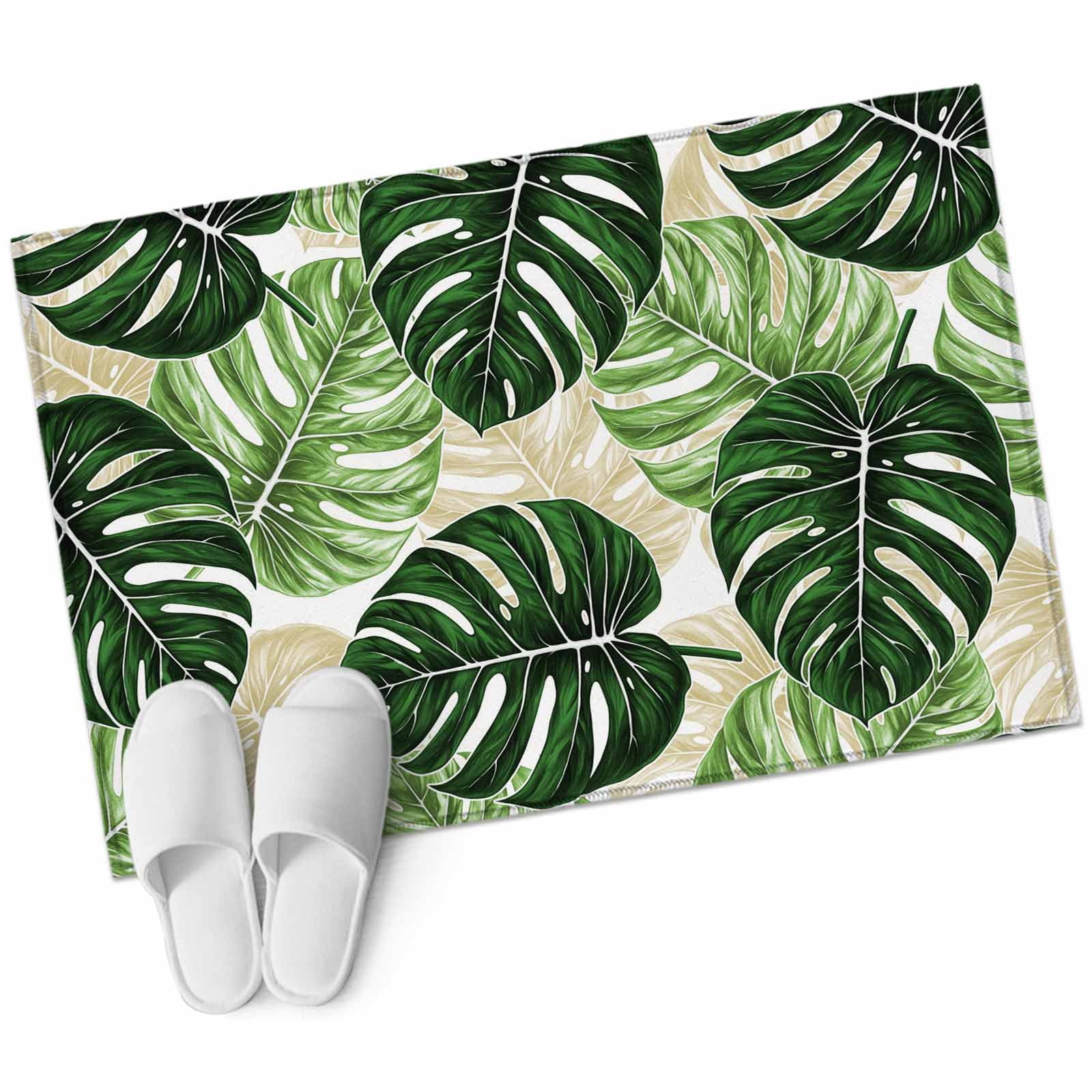 Area Rugs 2x3,Green Palm Leaf Tropical Plant Non Slip Washable Rug ...
