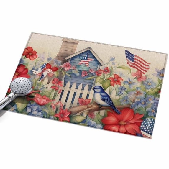 Area Rugs 2x3,Independence Day Farm Bird Flower Non Slip Washable Rug ...
