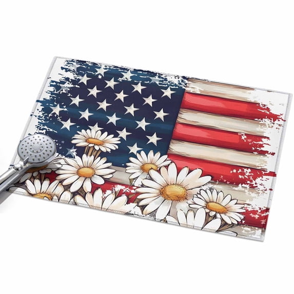 Area Rugs 2x3,Independence Day USA Flag Flower Non Slip Washable Rug ...