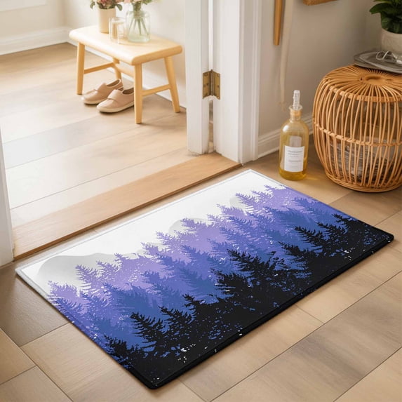 Area Rugs 2x3,Landscape Black Purple Tree Shadow Non Slip Washable Rug ...