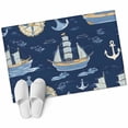 Area Rugs 2x3, Modern Marine Sailing Boat Clock Non Slip Washable Rug ...