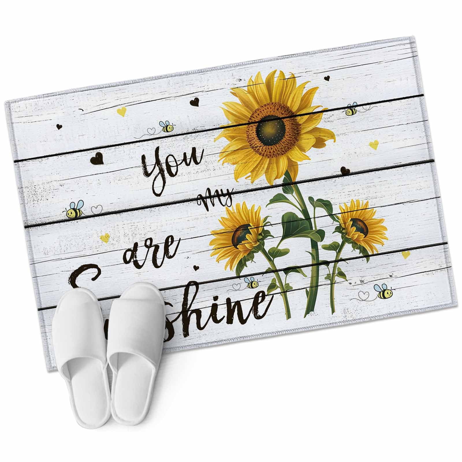 Area Rugs 2x3,My Sunshine Sunflower Quotes Non Slip Washable Rug Indoor ...