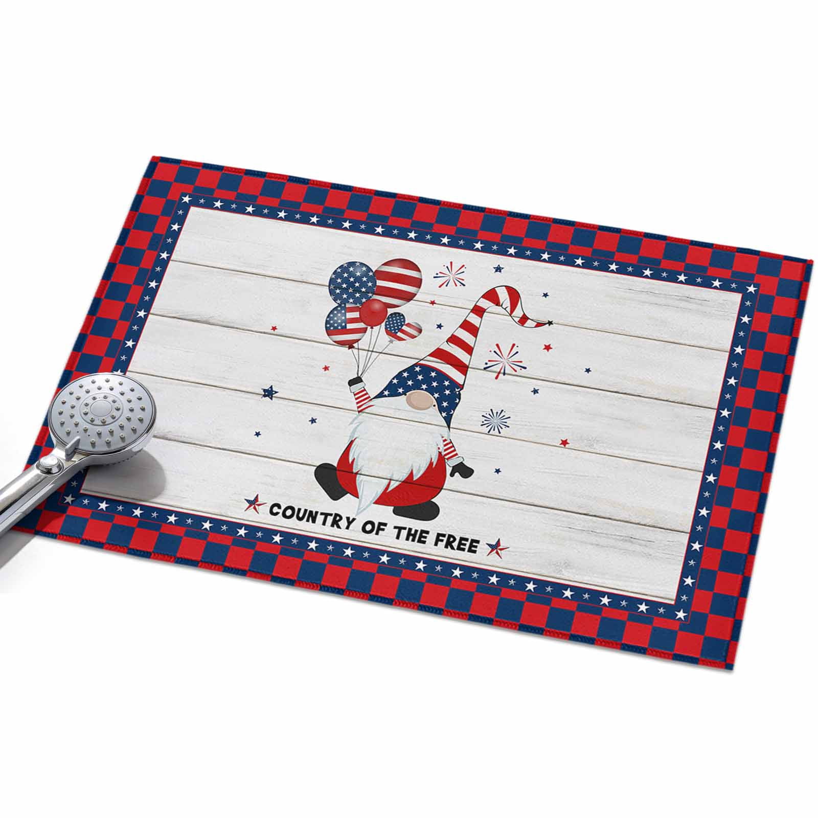 Area Rugs 2x3,National Flag Day Cute Gnome with Balloon Non Slip ...