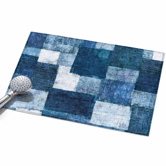 Area Rugs 2x3,Navy Blue White Ombre Non Slip Washable Rug Indoor Carpet ...