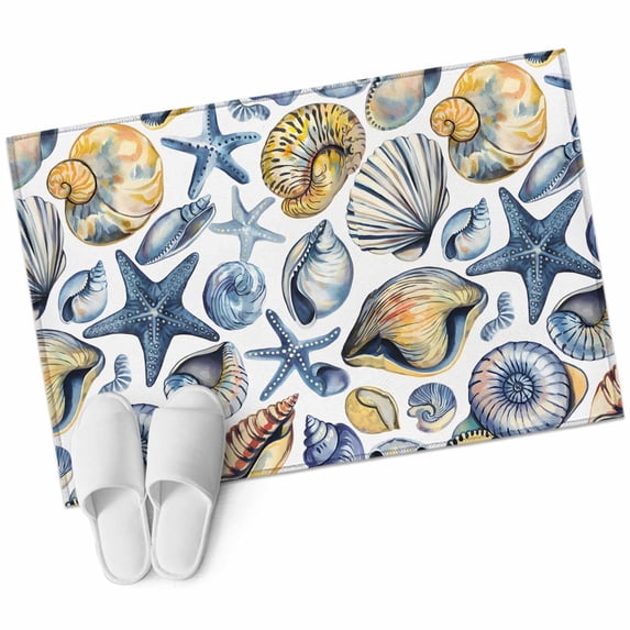 Area Rugs 2x3,Ocean Sea Shells Conch Non Slip Washable Rug Indoor ...