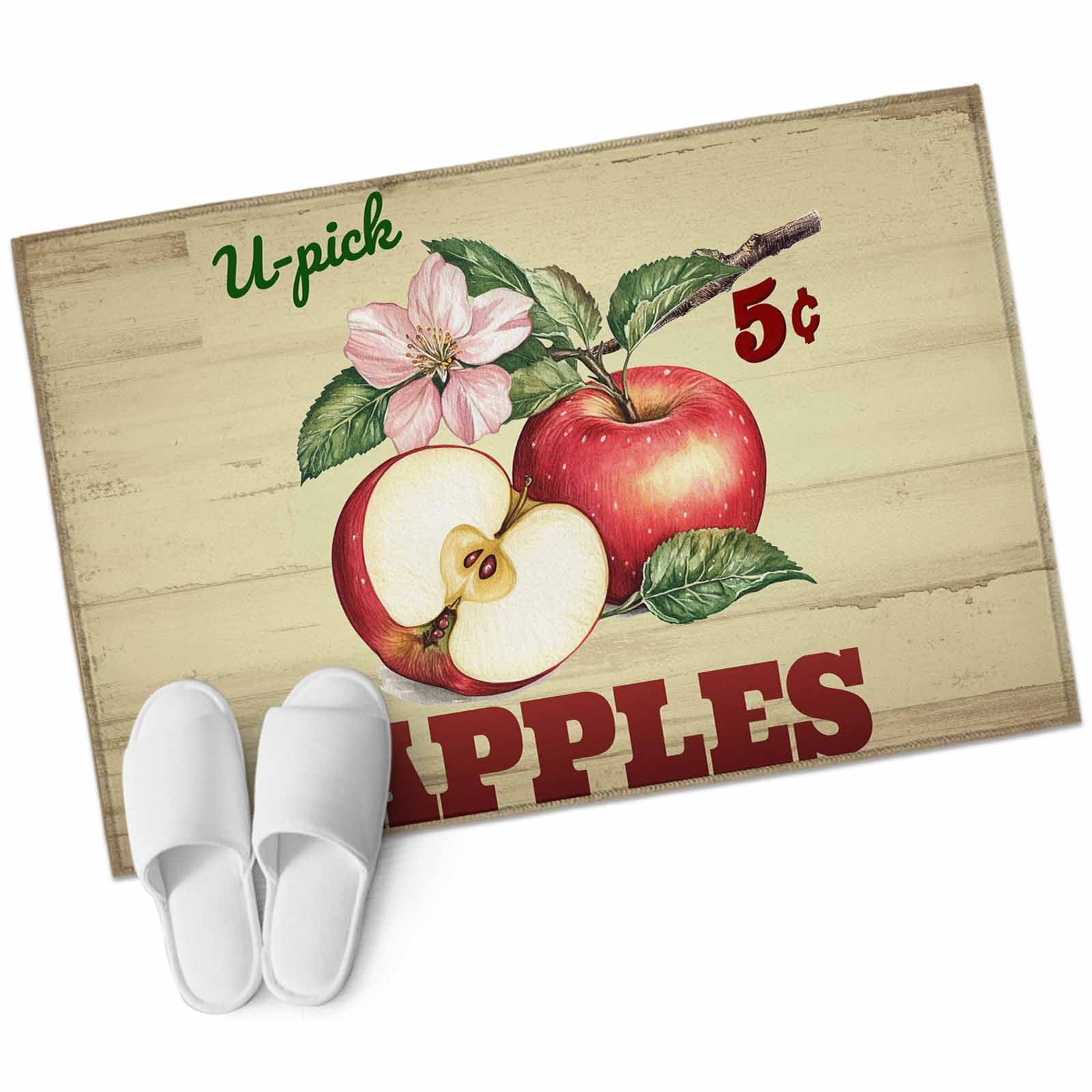 Area Rugs 2x3,Red Apples Farm Fruit Non Slip Washable Rug Indoor Carpet ...