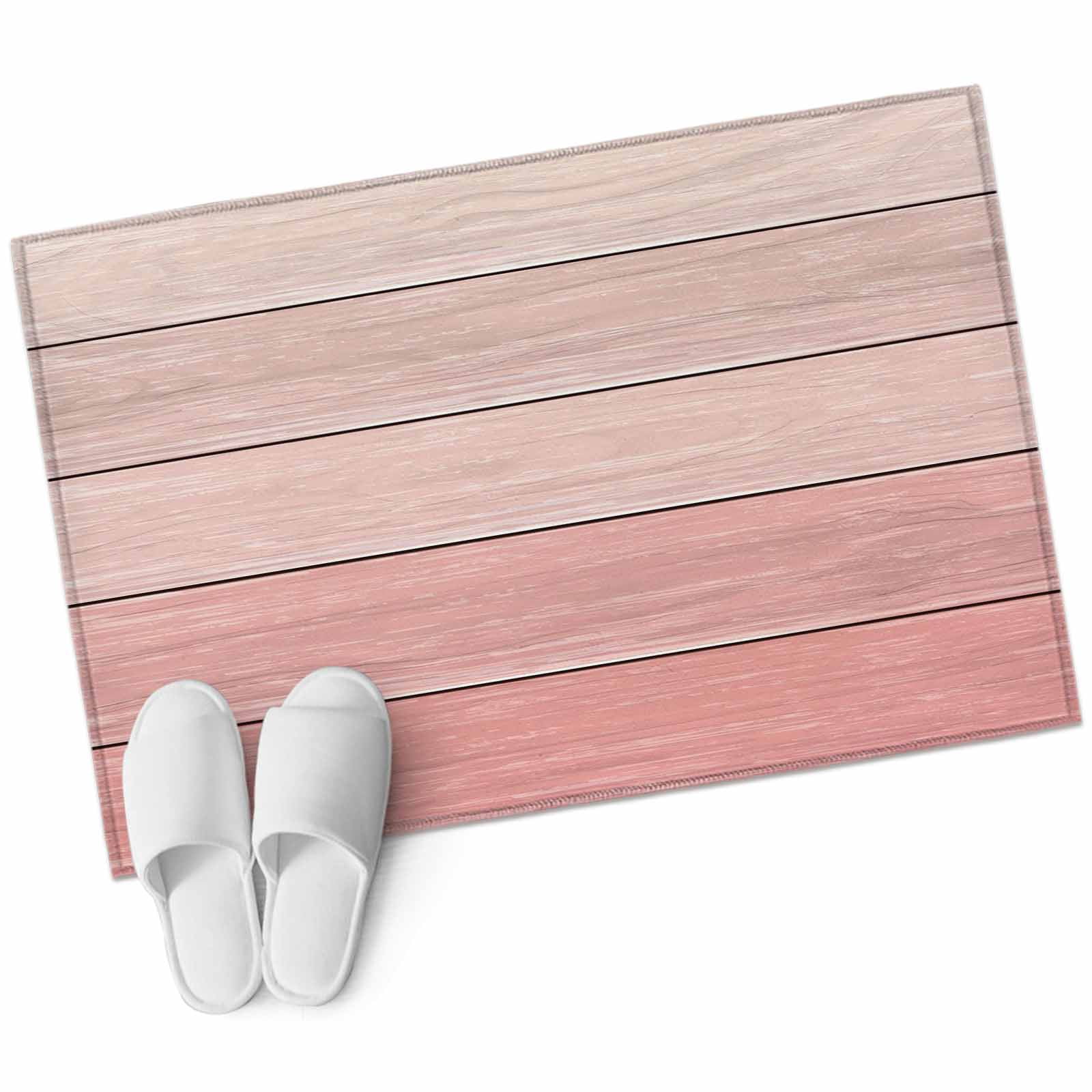Area Rugs 2x3, Vintage Pink Gradient Wood Plank Non Slip Washable Rug ...