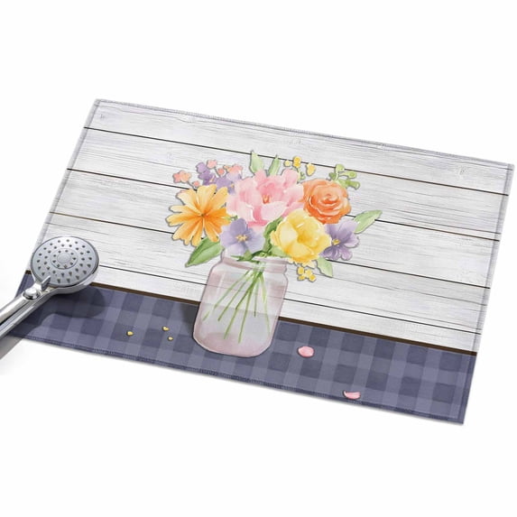 Area Rugs 2x3,Watercolor Blossom Flower Vase Non Slip Washable Rug ...