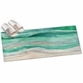 Area Rugs 2x6,Abstract Green Grey Rustic Coastal Wave Non Slip Washable ...