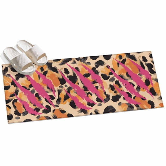 Area Rugs 2x6,Abstract Leopard Texture Claw Non Slip Washable Rug ...