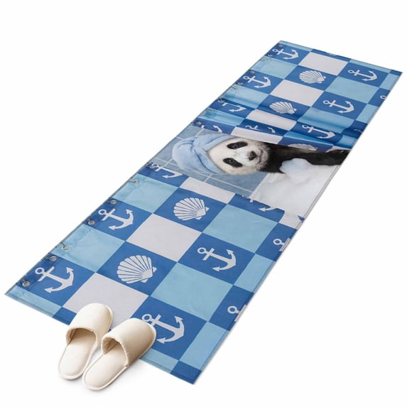 Area Rugs 2x6, Funny Panda Bathing Non Slip Washable Rug Indoor Carpet ...