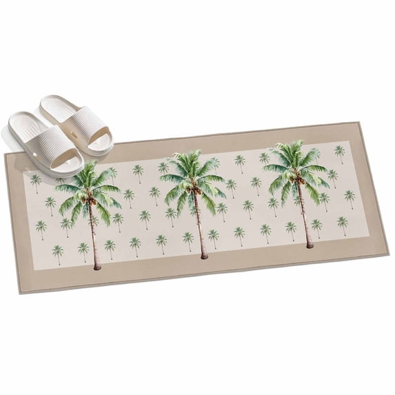 Area Rugs 2x6,Summer Coastal Coconut Tree Non Slip Washable Rug Indoor ...