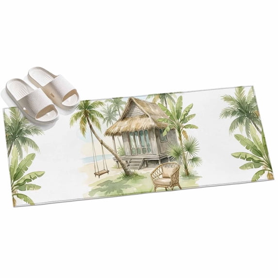 Area Rugs 2x6,Tropical Beach Hut Non Slip Washable Rug Indoor Carpet ...