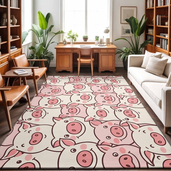 Area Rugs 3'x5', Cute Pigs Carpet Runner Indoor Outdoor Rugs Home Decor ...