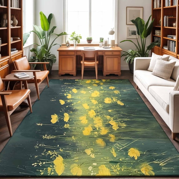 Area Rugs 3'x5', Spring Floral Carpet Runner Indoor Outdoor Rugs Home ...