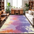 Area Rugs 3'x5', Watercolor Forest Silhouette Carpet Runner Indoor ...
