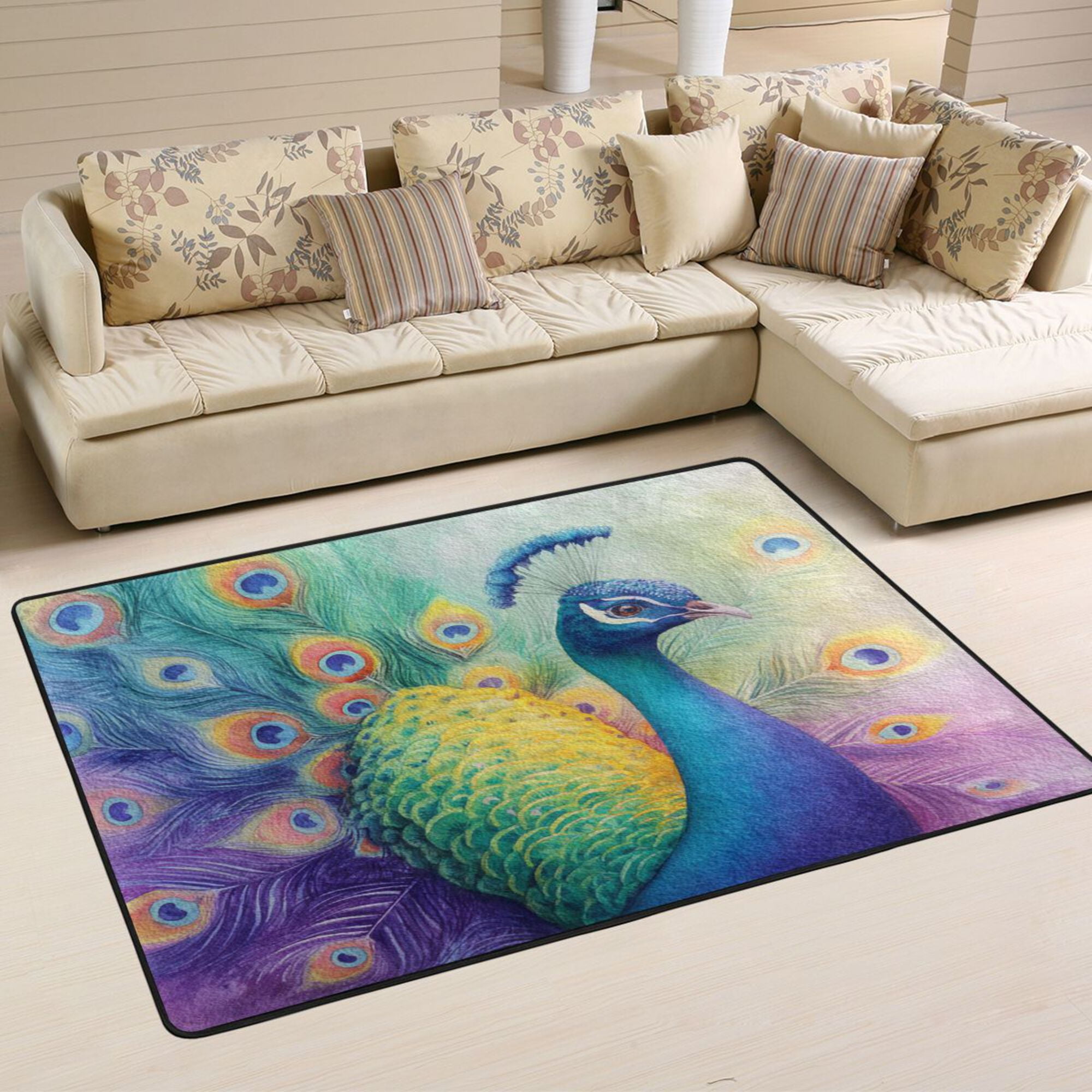 Area Rugs 36"x24" Indoor Non-Slip Wear Resistant Floor Mats Soft Large ...