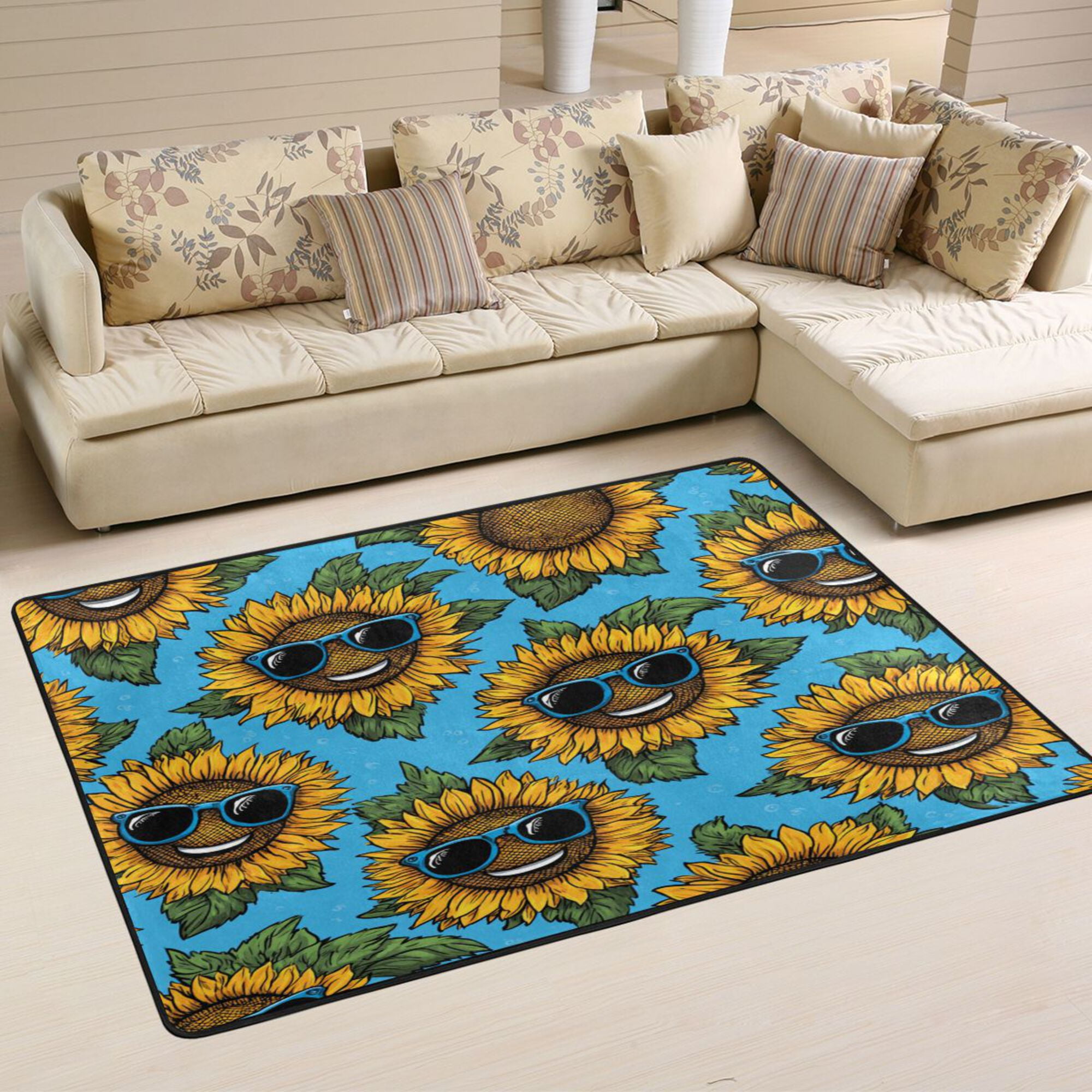 Area Rugs 36"x24" Indoor Non-Slip Wear Resistant Floor Mats Soft Large ...
