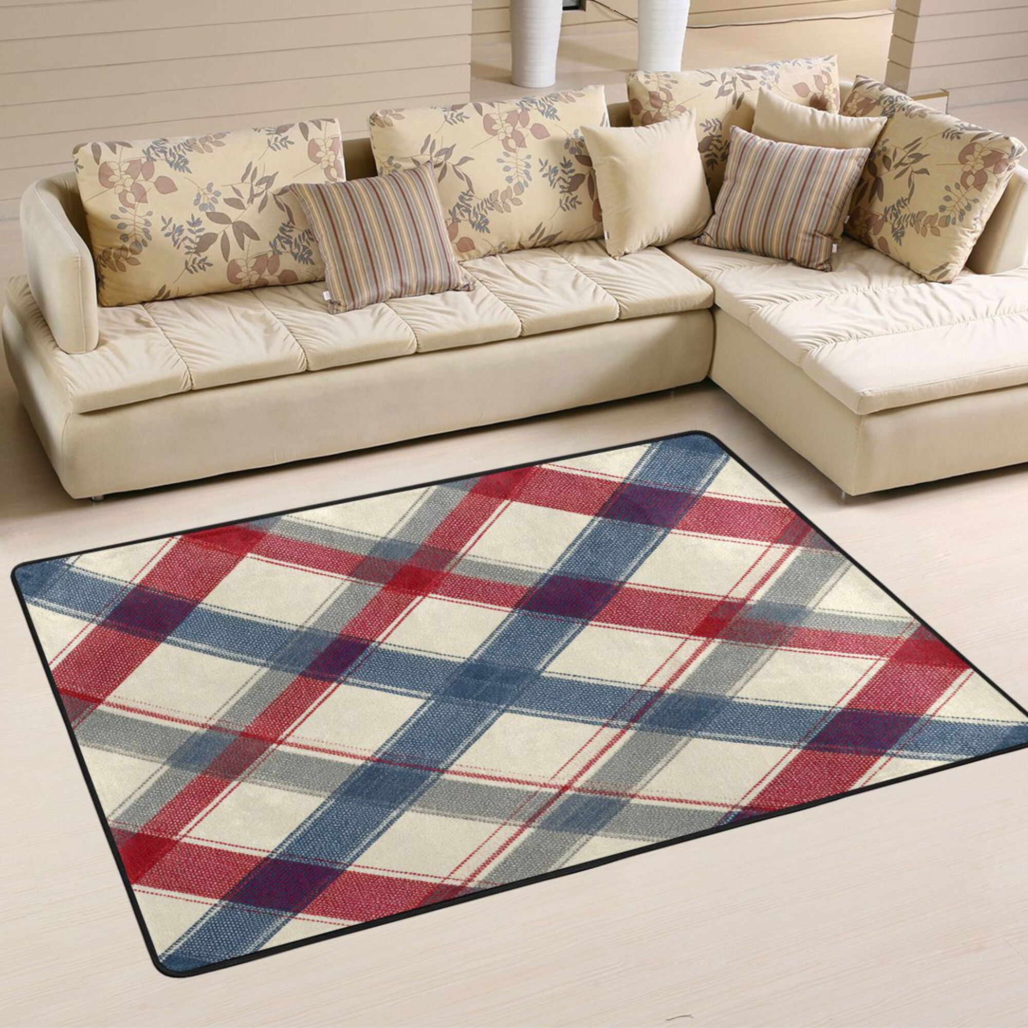 Area Rugs 36"x24" Indoor Non-Slip Wear Resistant Floor Mats Soft Large ...