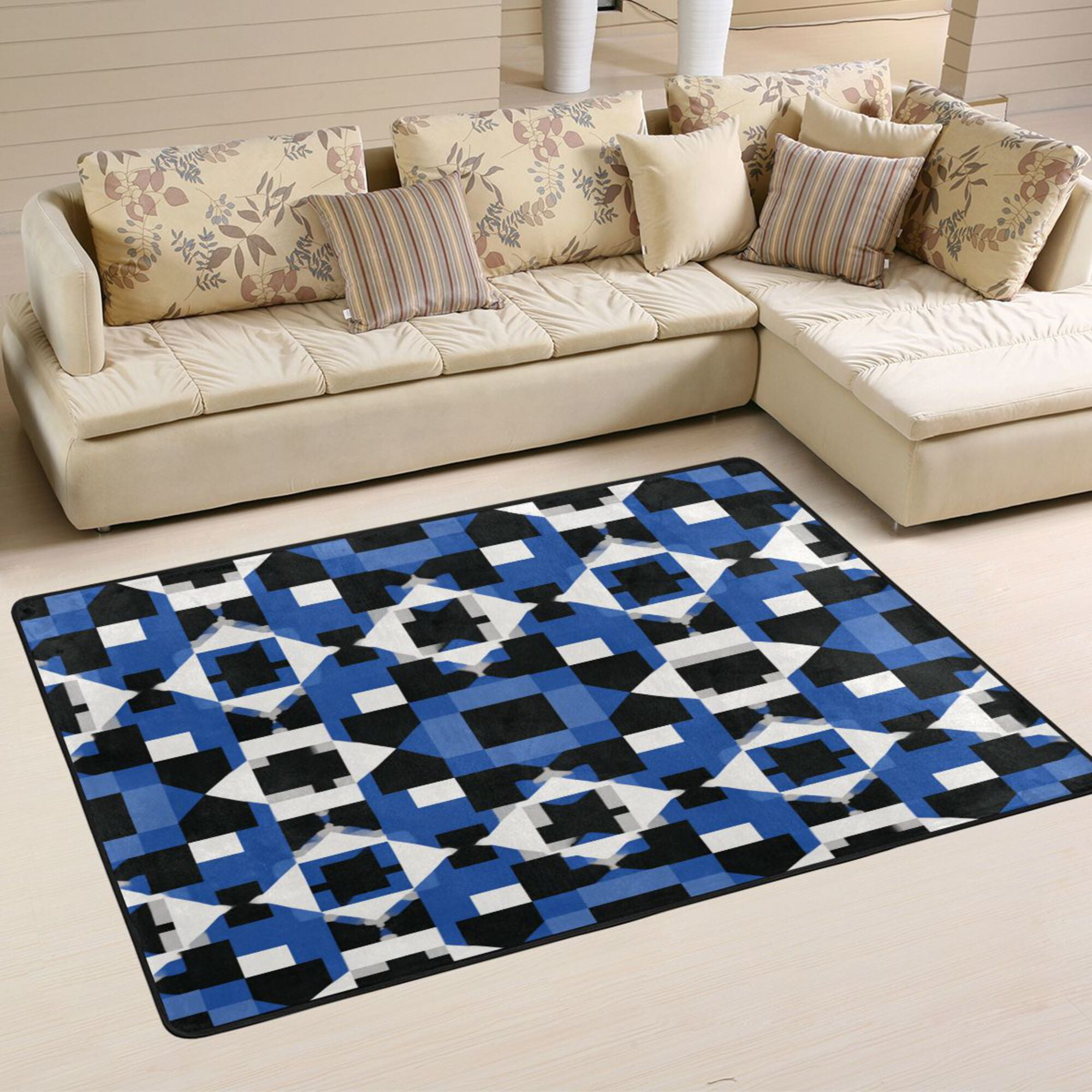 Area Rugs 36"x24" Indoor Non-Slip Wear Resistant Floor Mats Soft Large ...