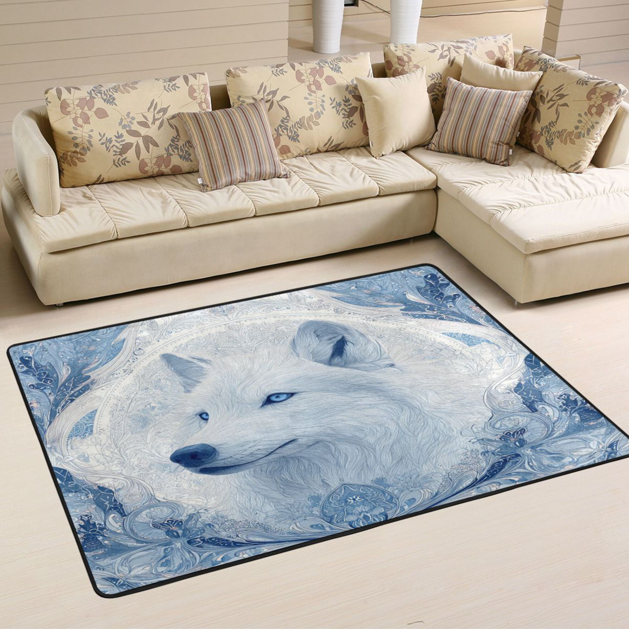 Area Rugs 36"x24" Indoor Non-Slip Wear Resistant Floor Mats Soft Large ...