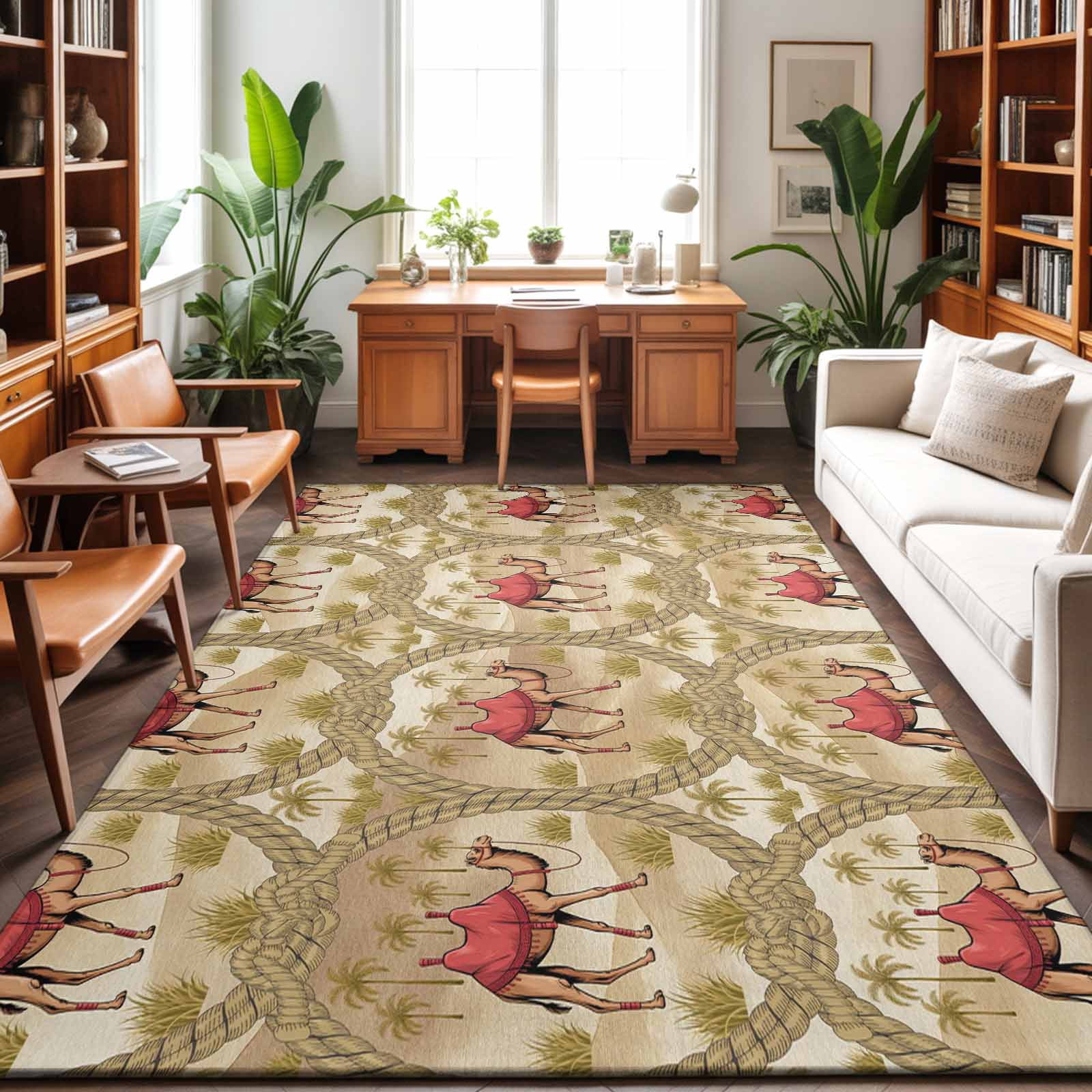 Area Rugs 4'x6'. Desert Camels Carpet Runner Indoor Outdoor Rugs Home ...