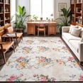 Area Rugs 4'x6'. Roses Floral Carpet Runner Indoor Outdoor Rugs Home ...