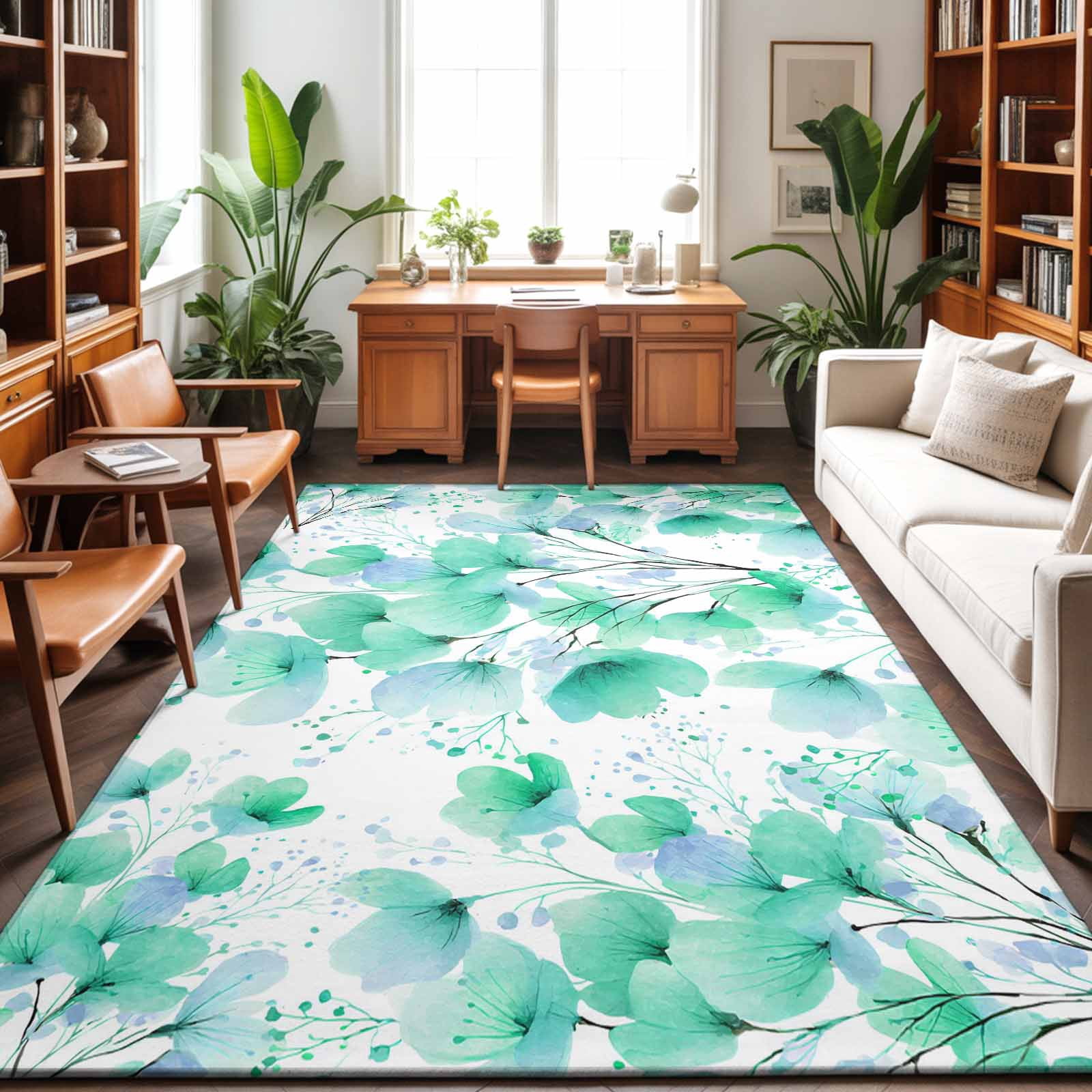 Area Rugs 4'x6'. Spring Flowers Carpet Runner Indoor Outdoor Rugs Home ...