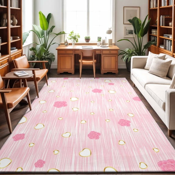 Area Rugs 5'x7', Valentine's Day Carpet Runner Indoor Outdoor Rugs Home ...