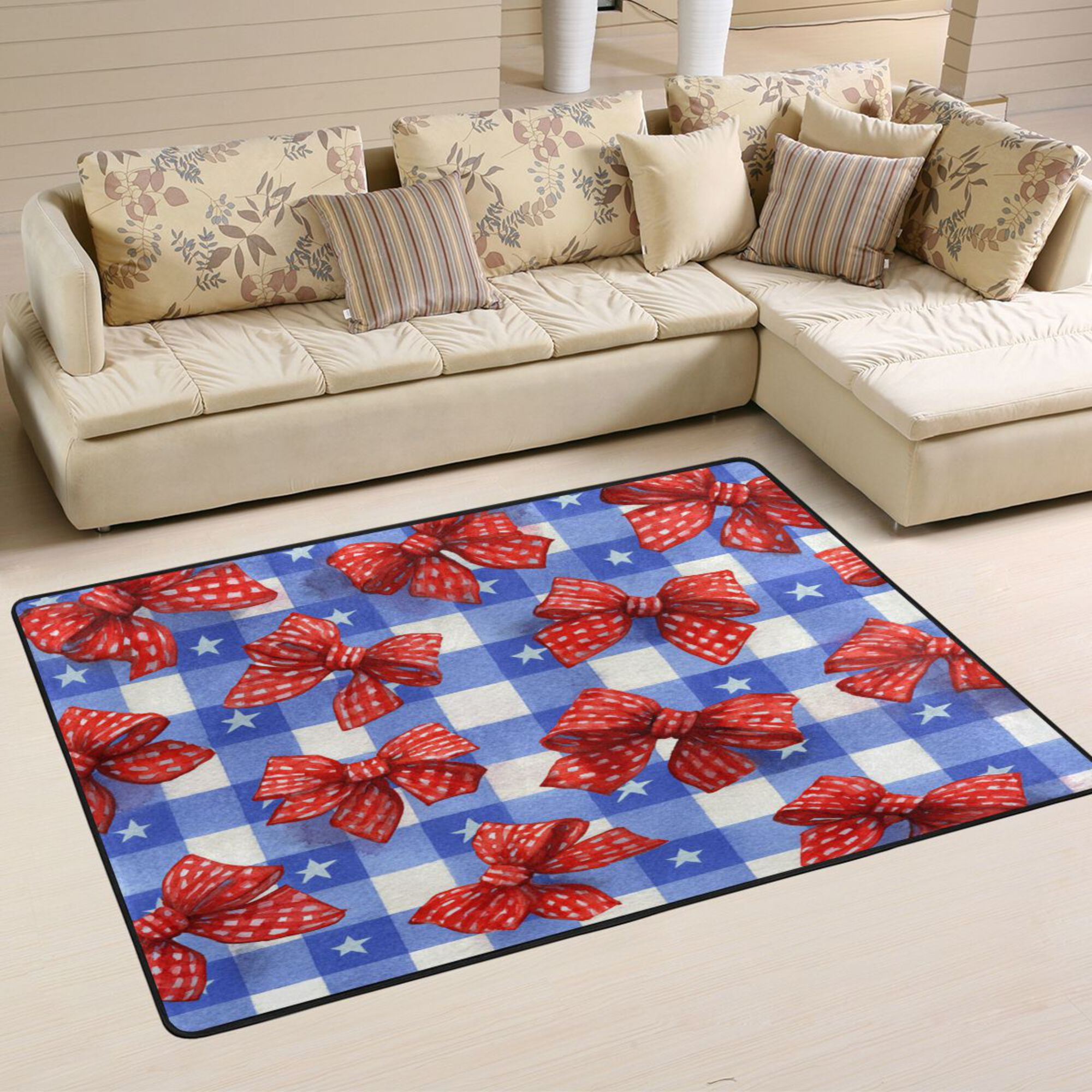 Area Rugs 72"x48" Indoor Non-Slip Wear Resistant Floor Mats Soft Large ...