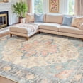 Area Rugs 8'x10' Washable Non-slip Flvintdimedallion Carpet For Living ...