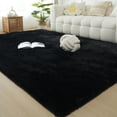 Area Rugs 9x12 Living Room: Black Shag Rug 9x12 Area Rugs - Large Plush ...