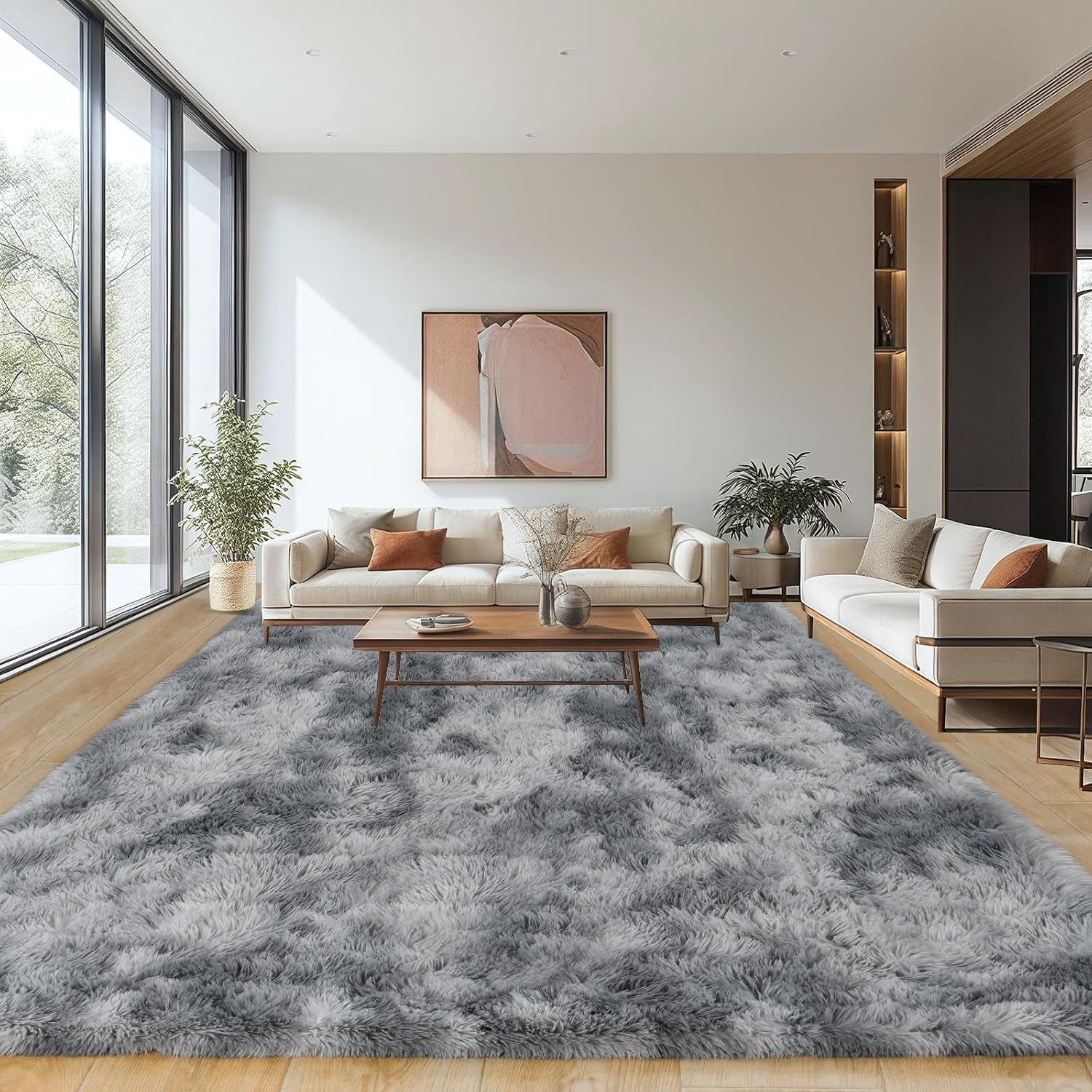 Area Rugs 9x12 Room, Soft Shaggy Fluffy Rug for , Non-Slip Fuzzy High ...