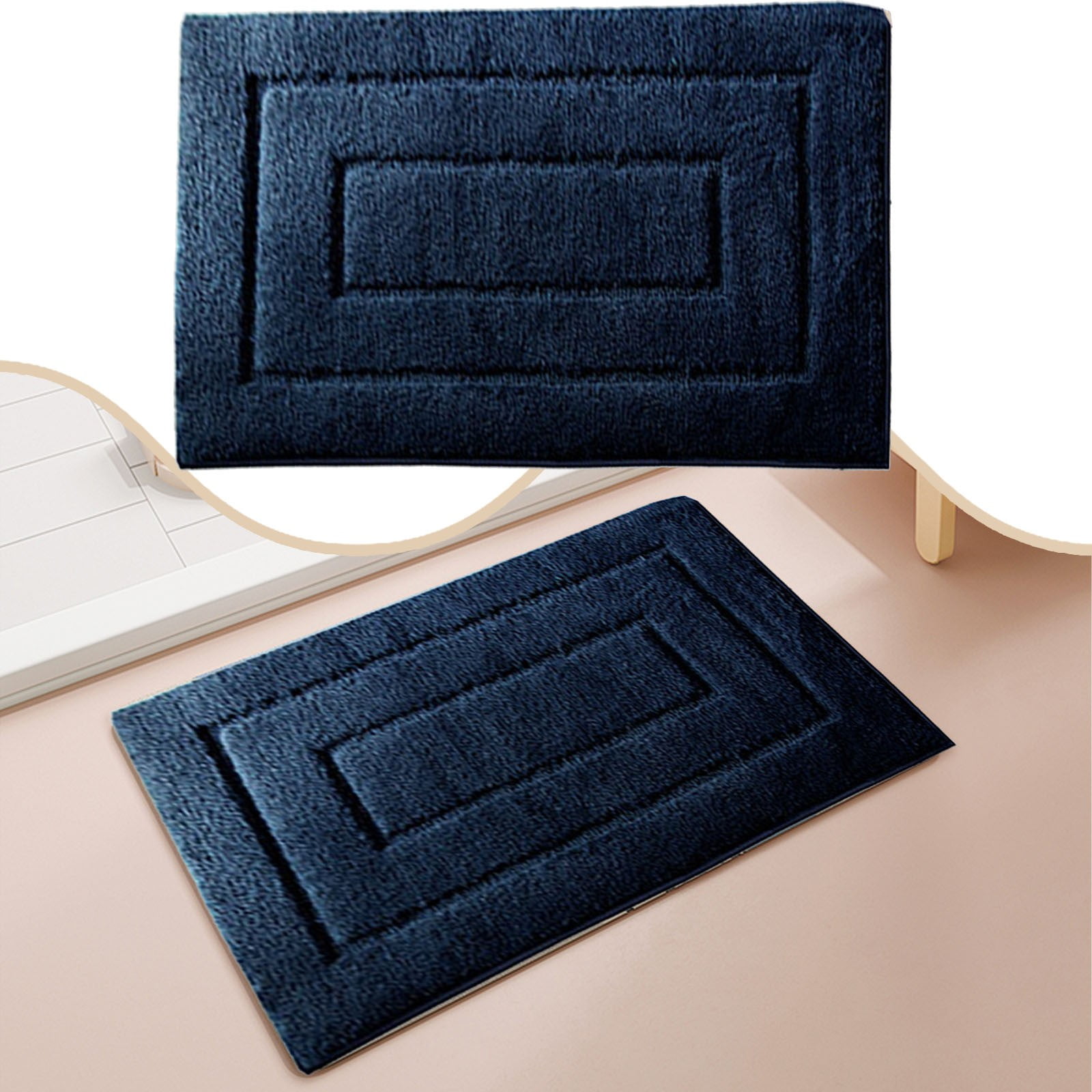 Area Rugs,Bathroom Floor Mat Absorbent And Non Toilet Shape Mat Set ...