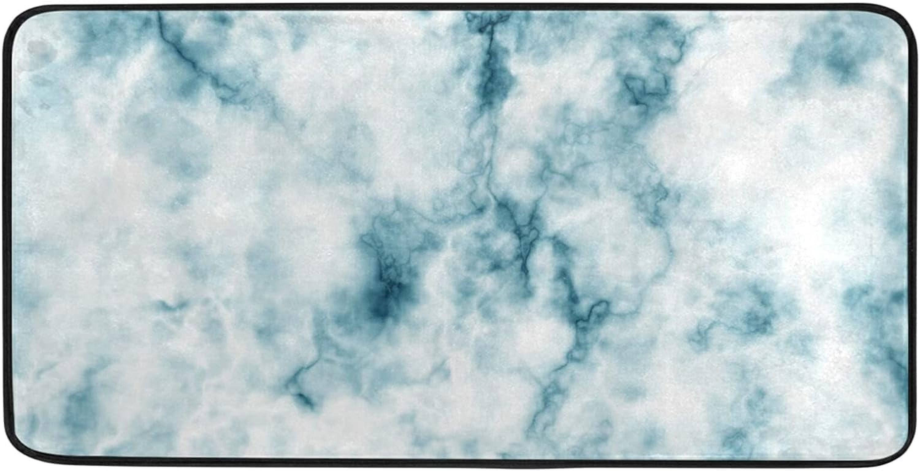 Area Rugs Carpet for Bedroom Floor Kitchen Rugs Blue Marble Texture ...