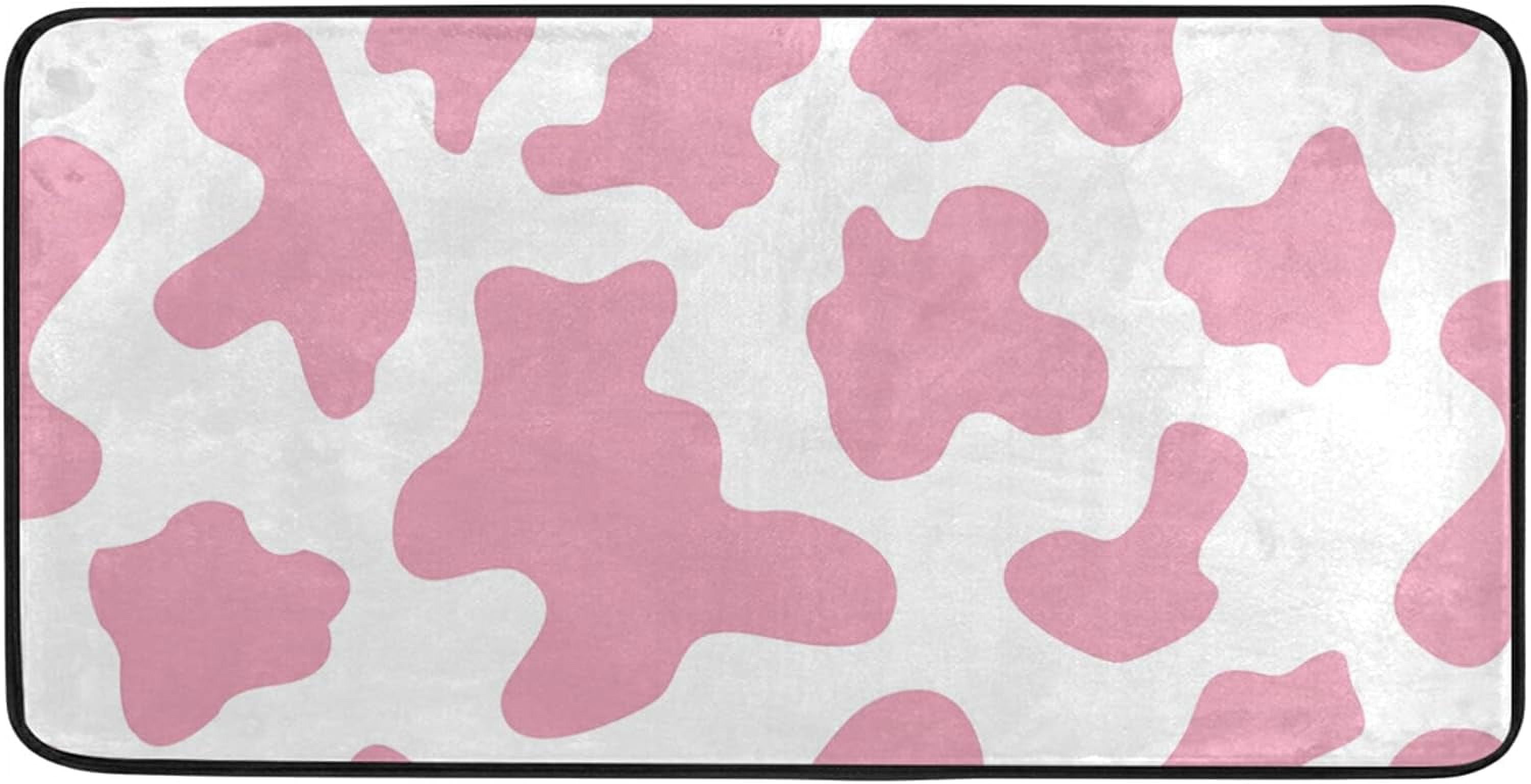 Area Rugs Carpet for Bedroom Floor Kitchen Rugs Pink Cow Print Camo ...