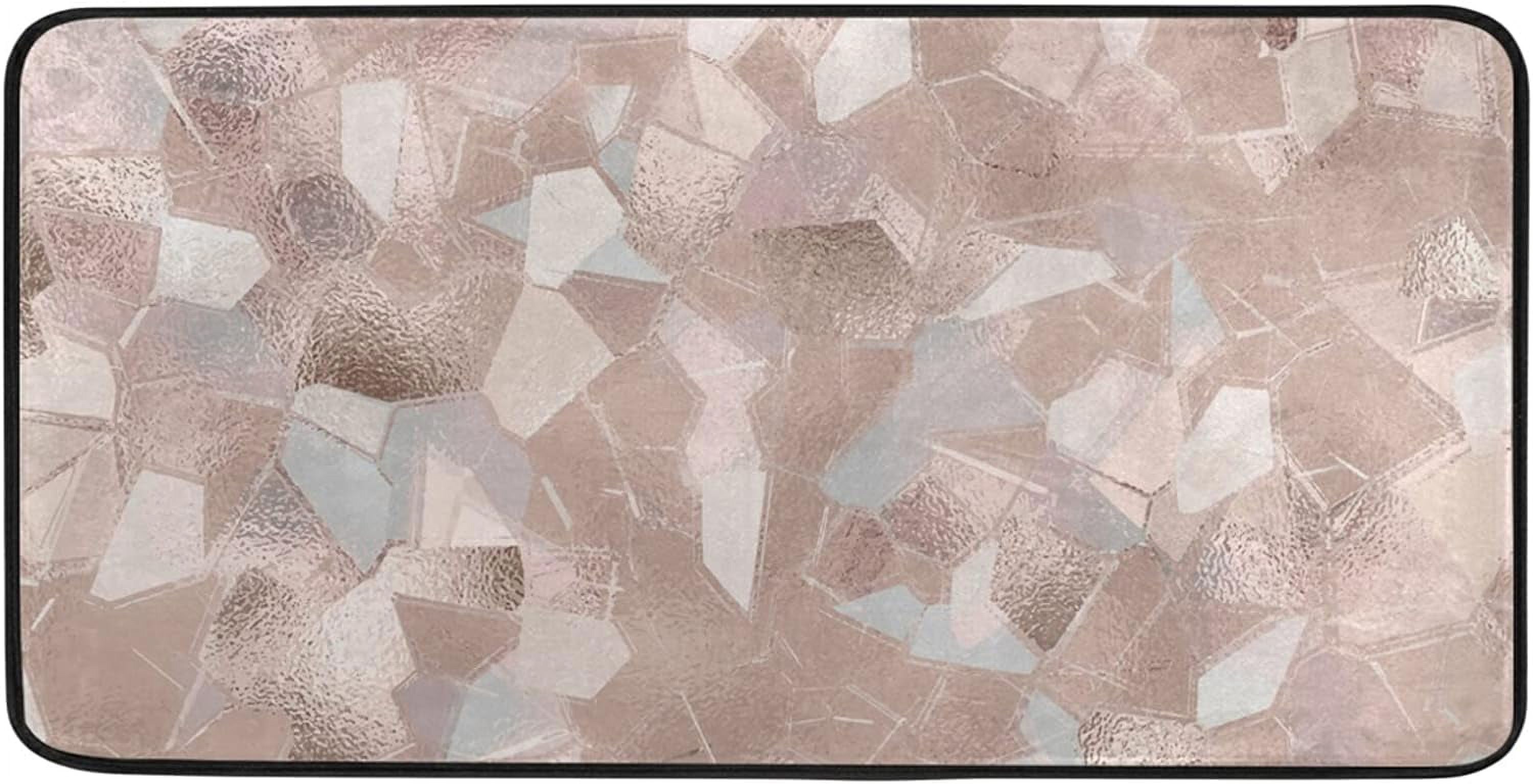 Area Rugs Carpet for Bedroom Floor Kitchen Rugs Rose Gold Bedside ...