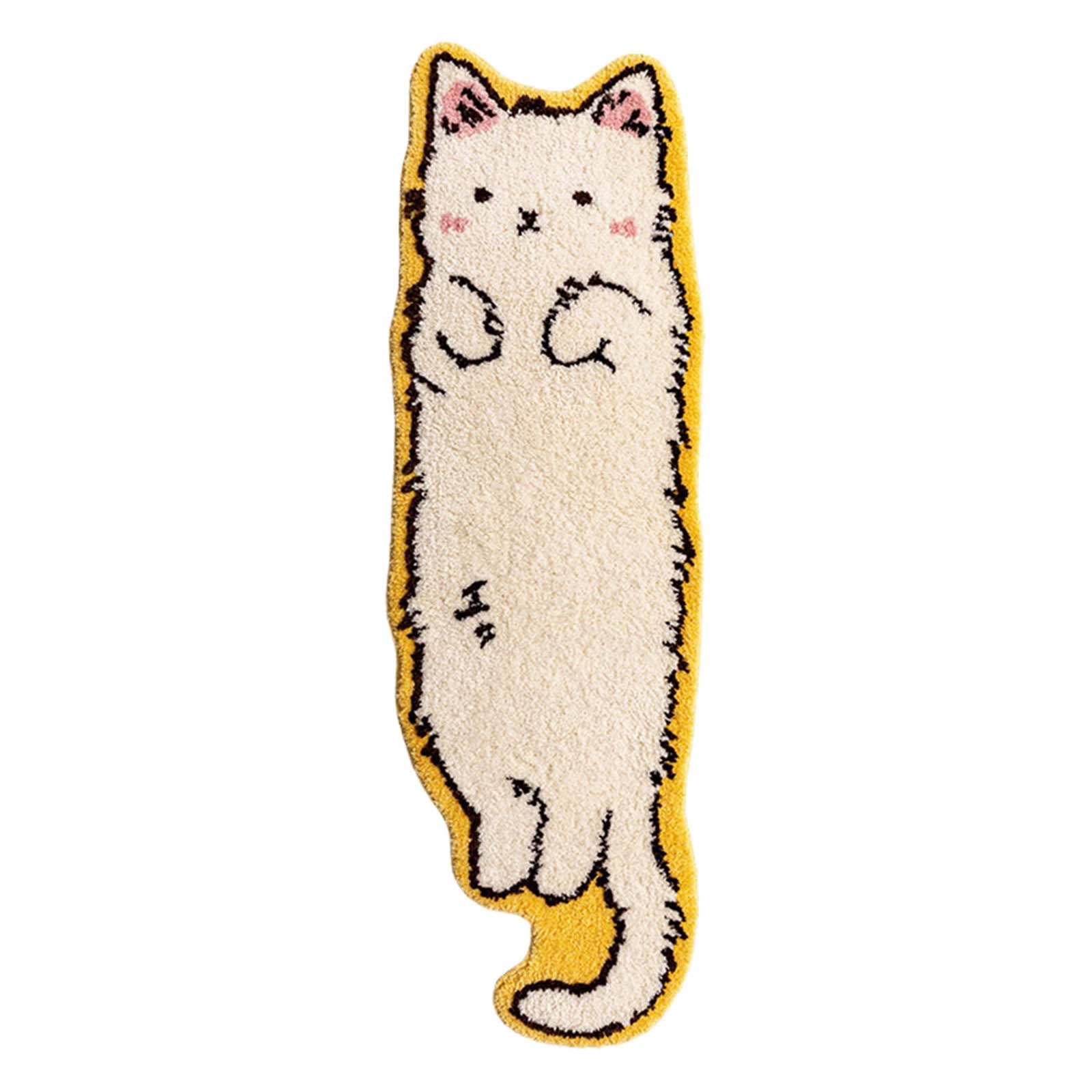 Area Rugs, Cat Shape, for Bedroom 40 * 120 CM, Washable Cute and Funny ...