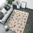 Area Rugs, Conch Shells Print No.9013 Washable Large Rugs for Living ...