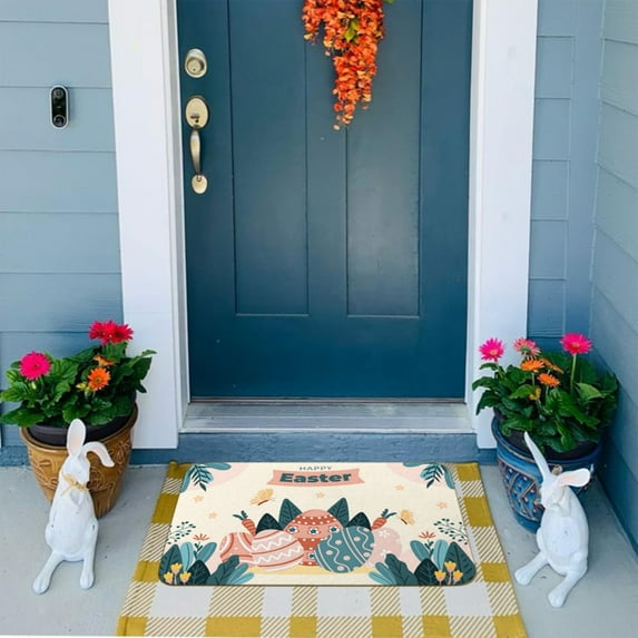 Area Rugs,Easter Bunny Elegant Decorative Doormat Seasonal Spring ...