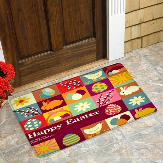 Area Rugs,Easter Doormat Indoor Welcome Door Mat Non Slip Absorbent ...