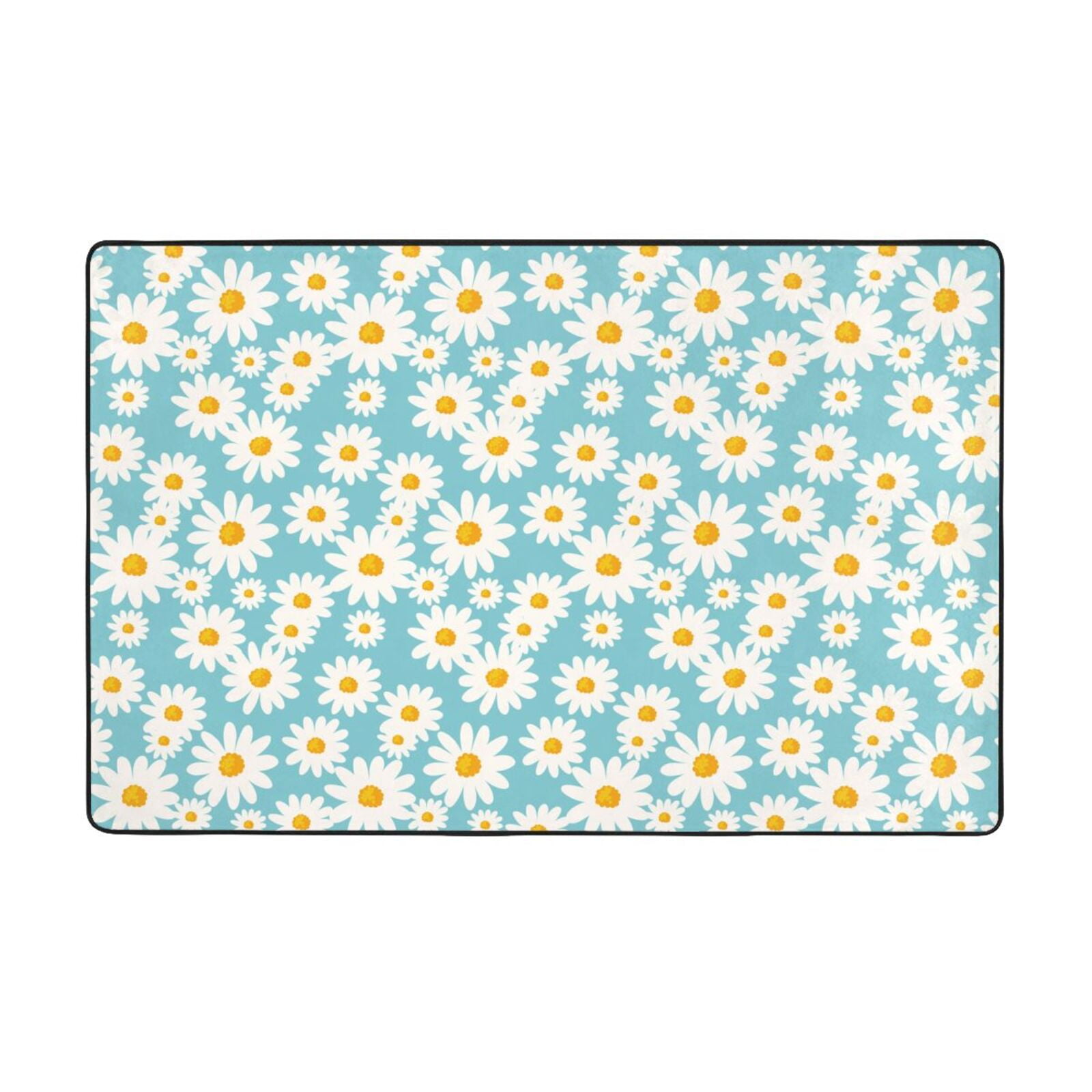 Area Rugs For Living Room Decor - Daisy floral A Anti Slip Throw ...